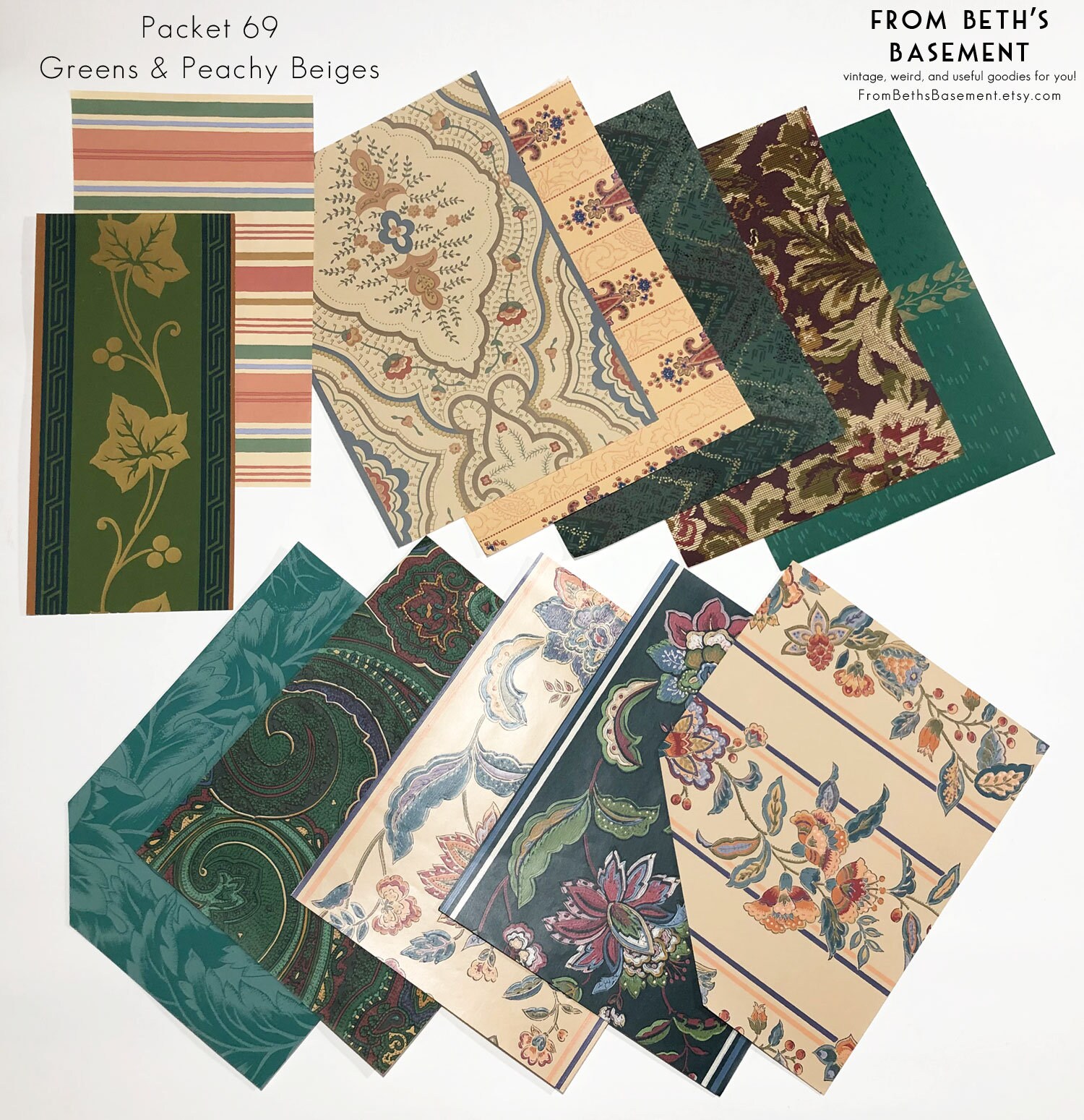 Designer Wallpaper Sample Pack - Wallpaper Sheets for Scrapbooking and ...