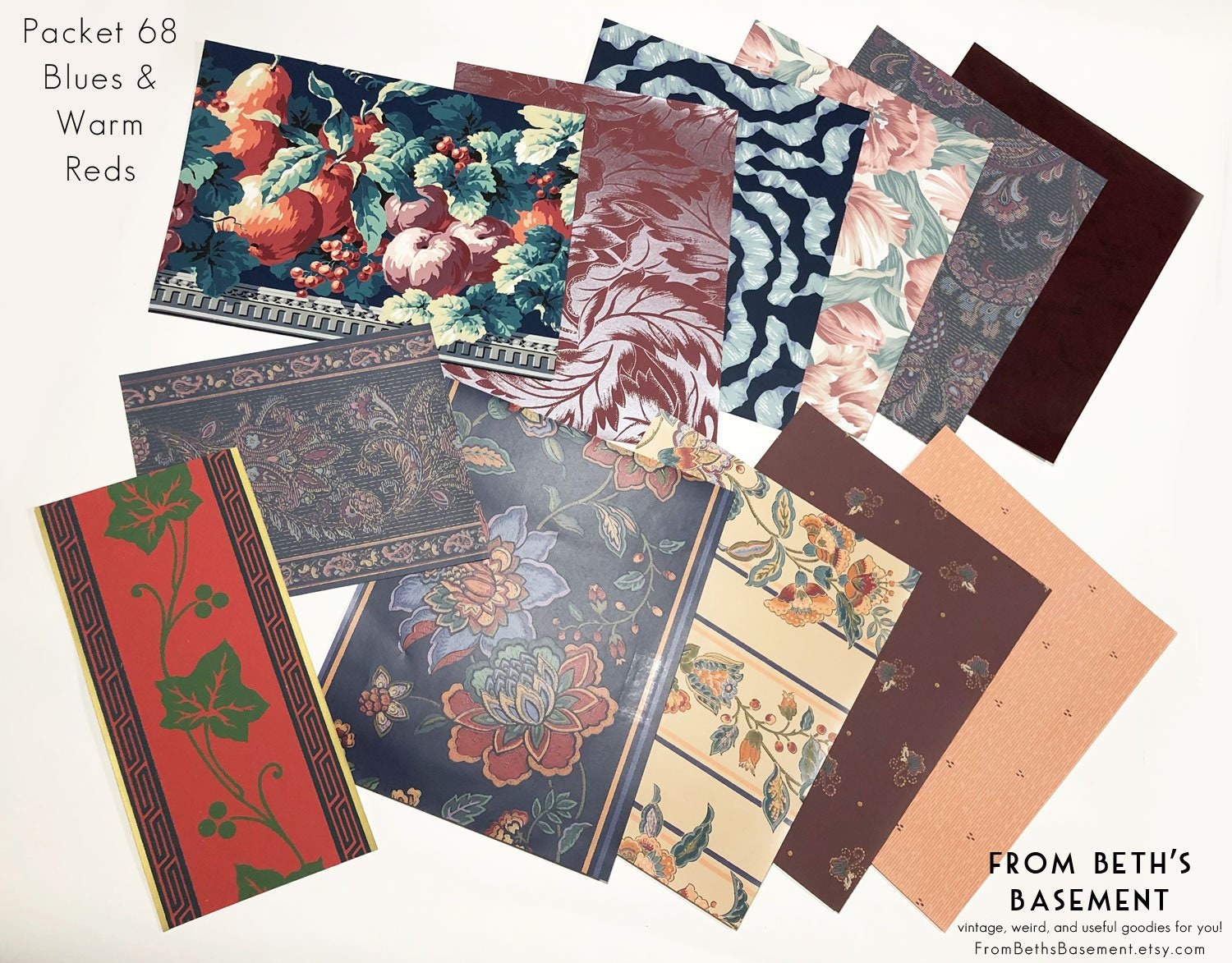 Designer Wallpaper Sample Pack - Wallpaper Sheets for Scrapbooking and ...