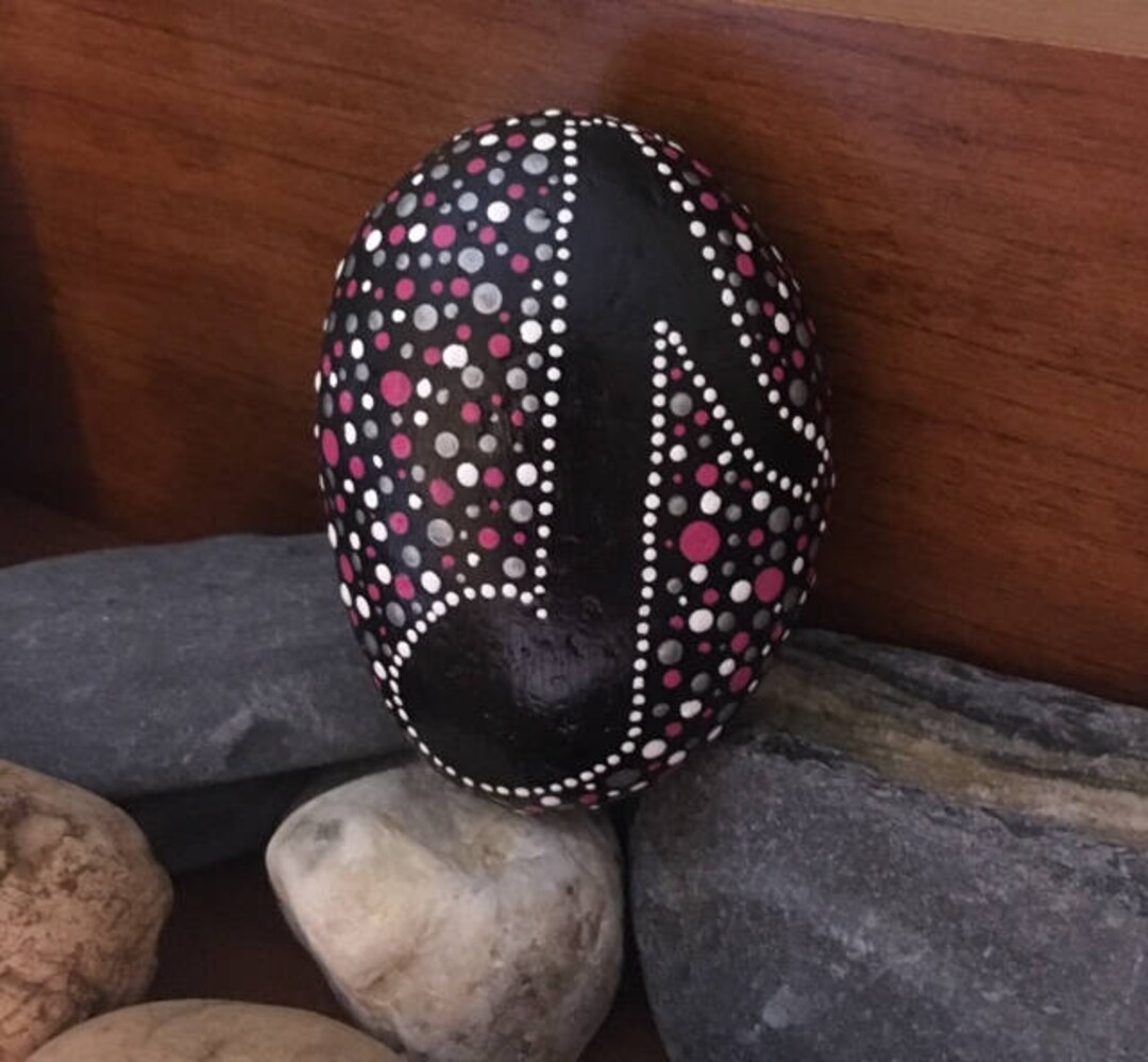 Musical Note Hand Painted Rock - Etsy