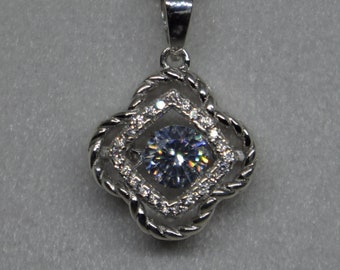 Fake diamond pendant | Etsy