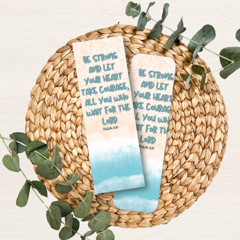 Ocean Inspired Bible Verse Bookmarks, Christian Bookmarks, Gift for ...