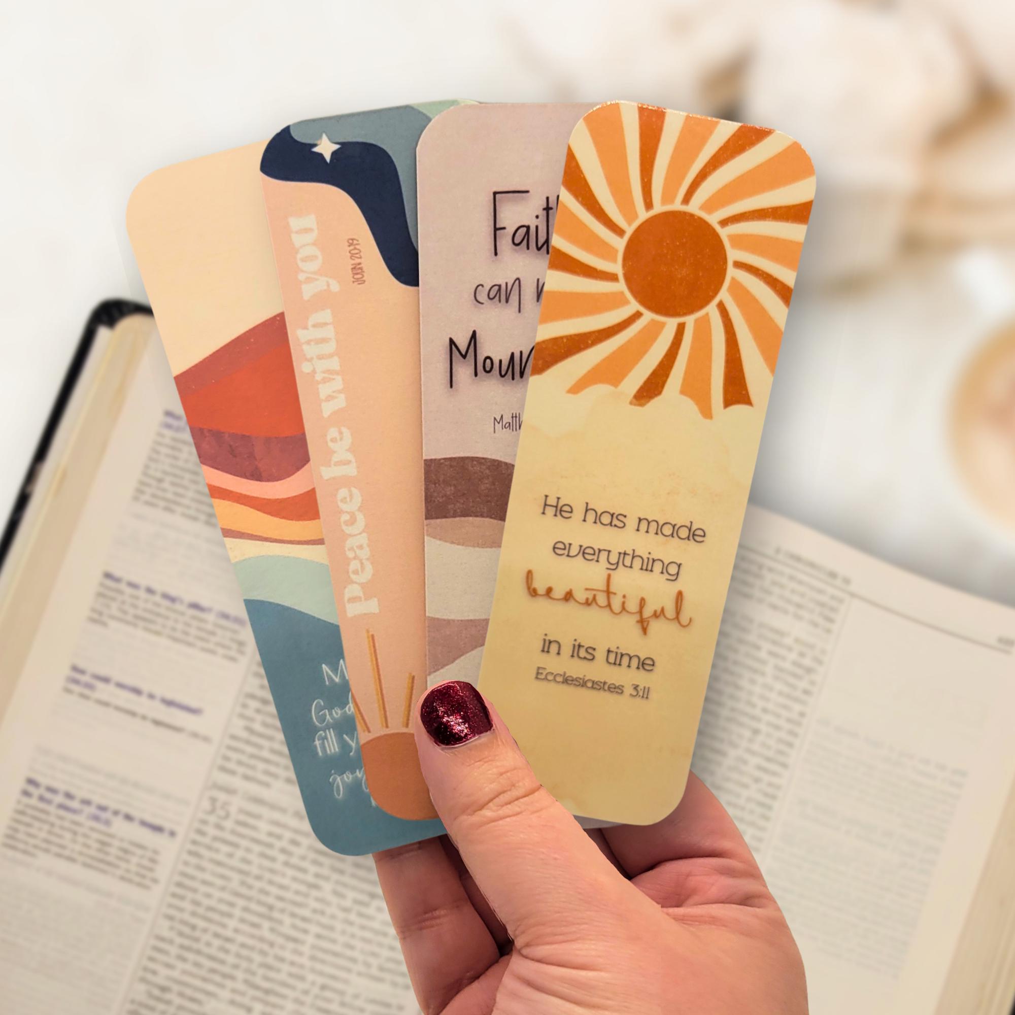 Inspirational Bible Verse Bookmarks, Christian Bookmarks, Gift for Book ...
