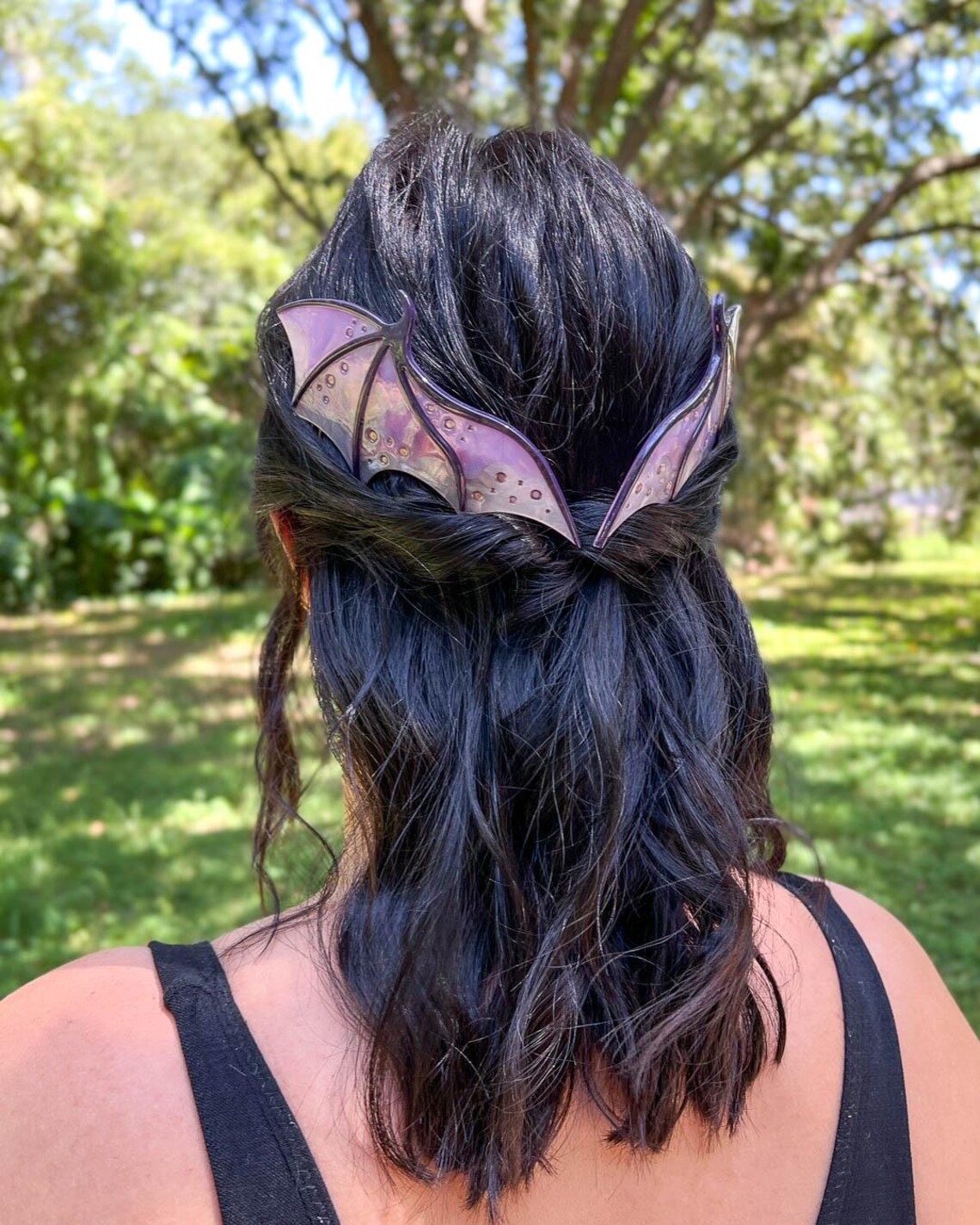 Purple Dragon Wing Hair Combs | Ren Faire | Renaissance Festival ...