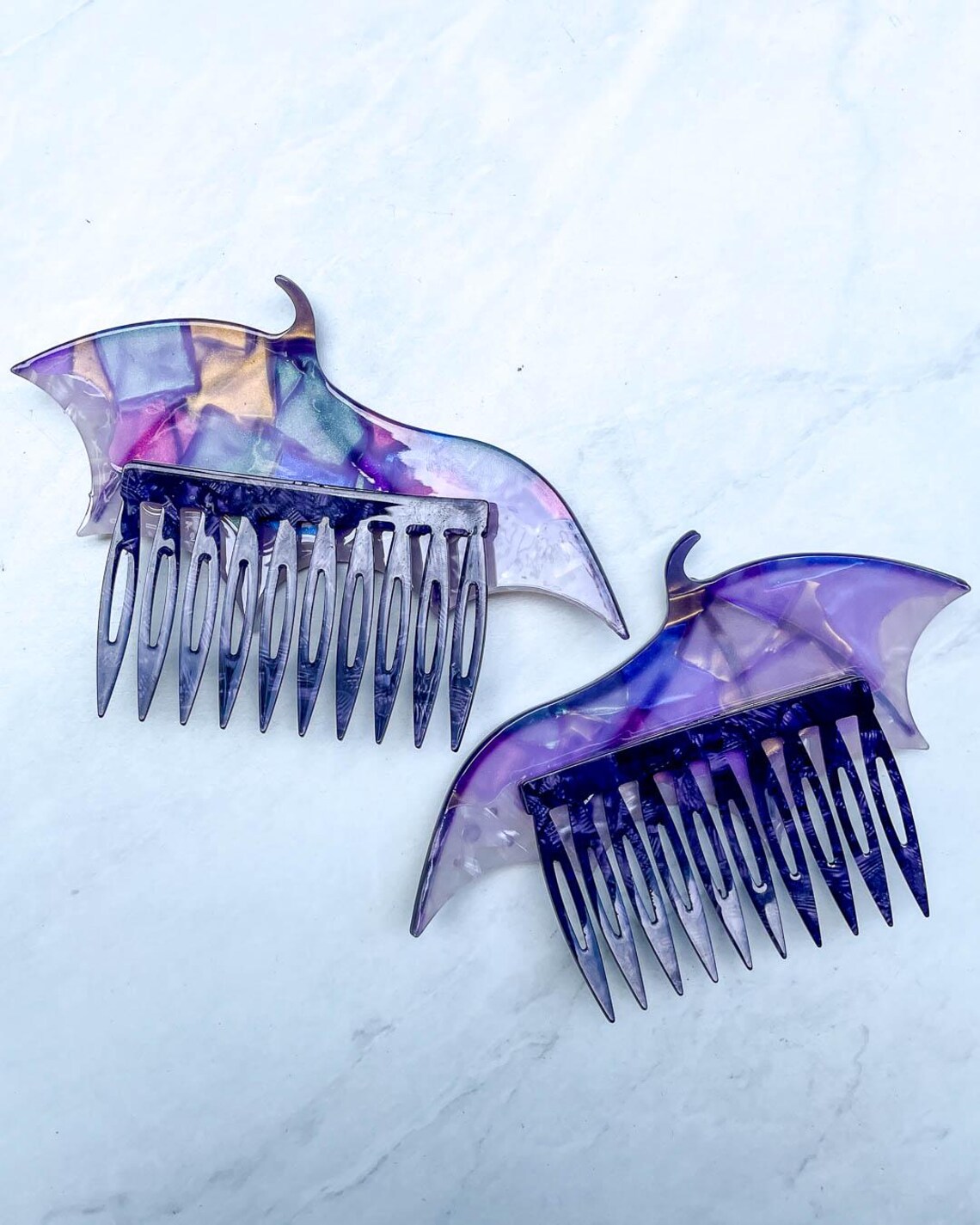 Purple Dragon Wing Hair Combs | Ren Faire | Renaissance Festival ...