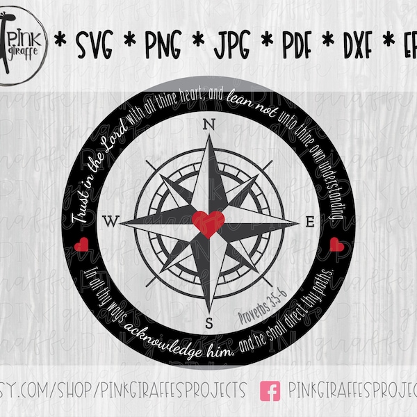 Compass With Bible Verse - Etsy