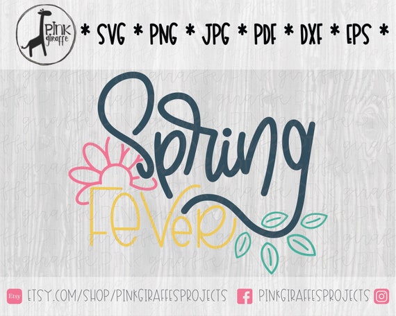 Spring Fever SVG Spring PNG for Sublimation Hand Lettered | Etsy