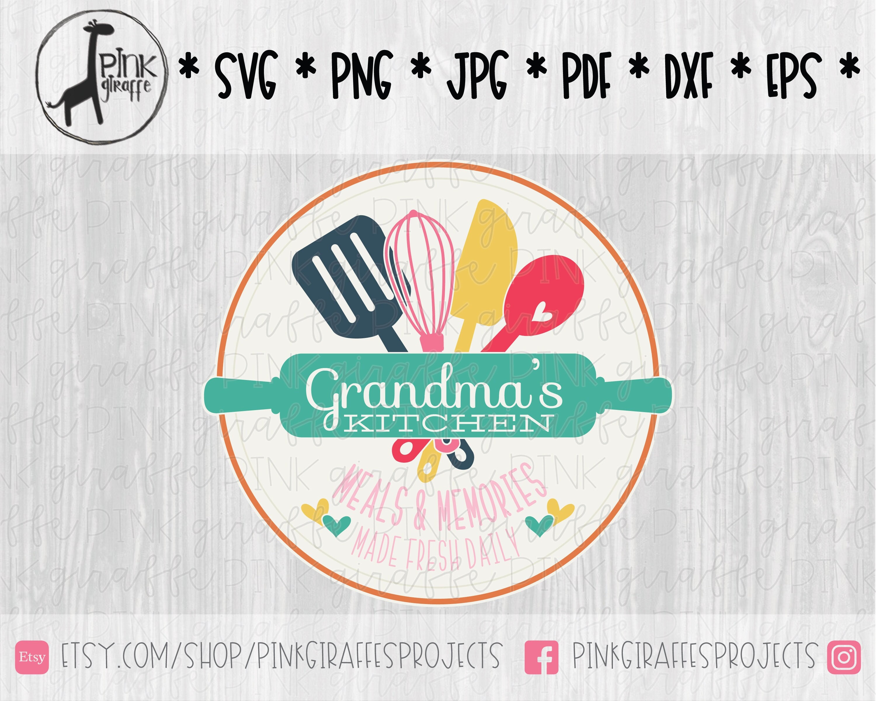 Grandma's Kitchen SVG Grandma's Kitchen Sign - Etsy