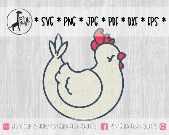 Hand Drawn Farm Style Hen Cut File Scrapbooking Element for - Etsy