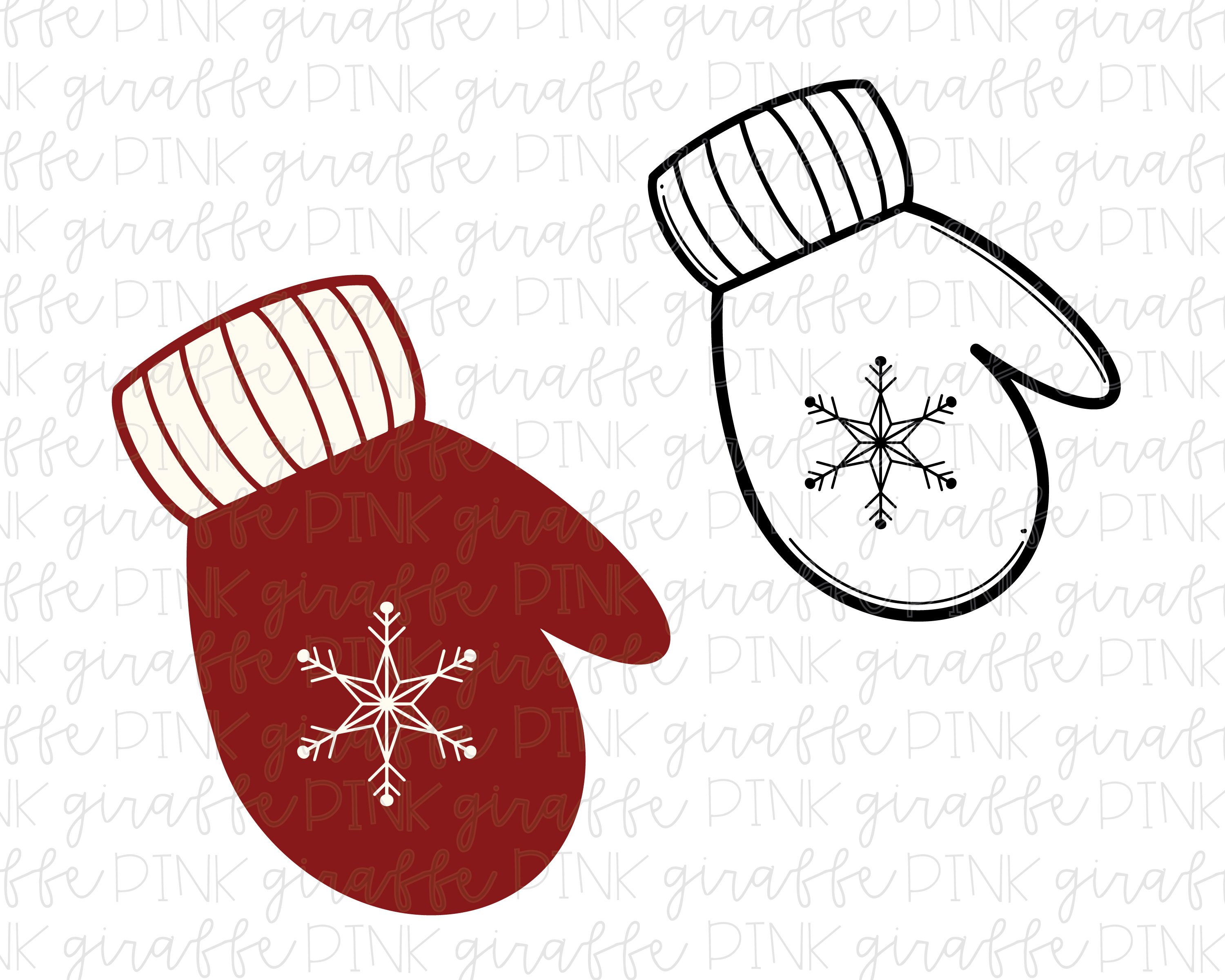 Mitten Cutfile Clipart for Silhouette, Cricut, Scrapbook, Mitten SVG ...