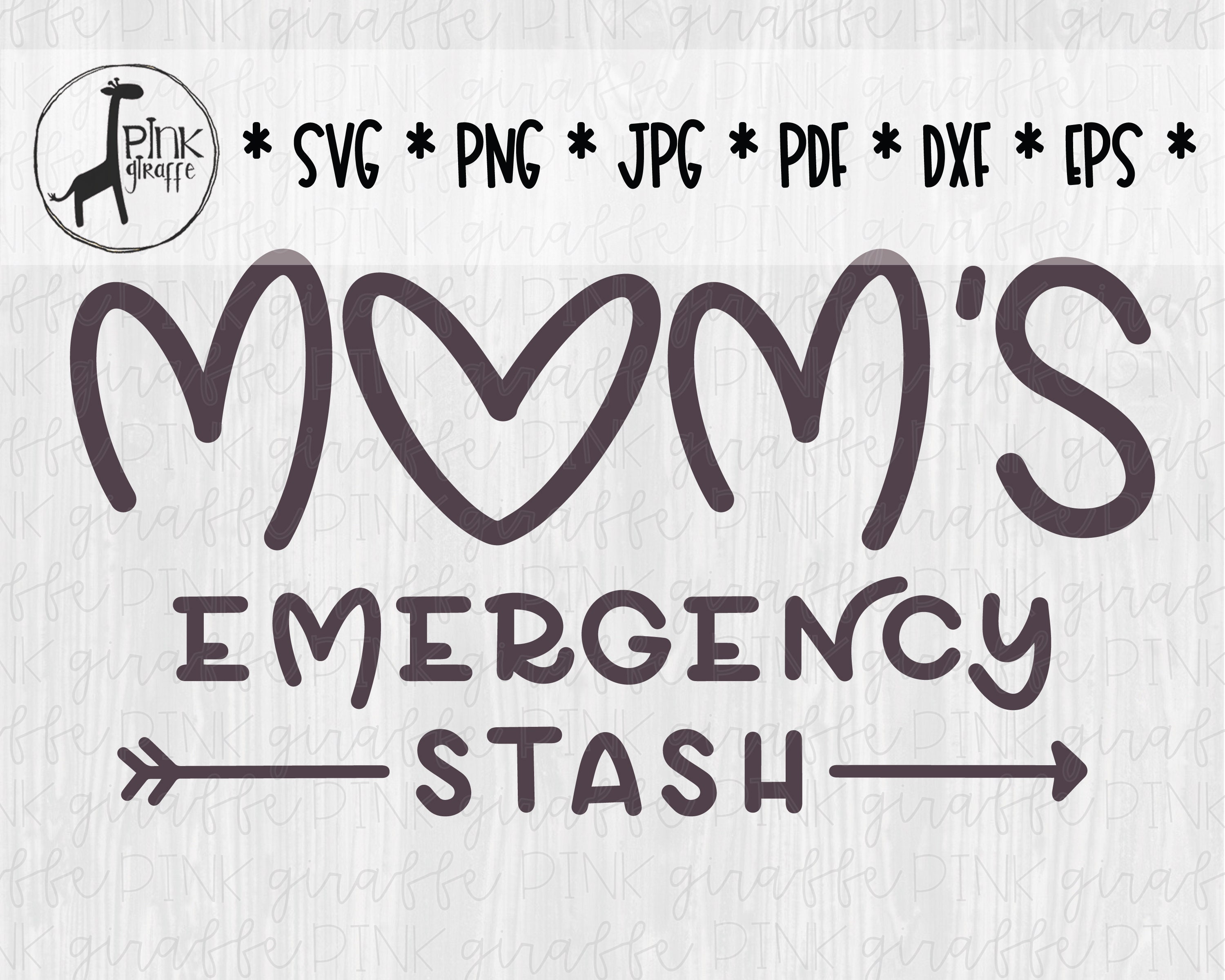 Mom Emergency Stash Cutfile for Silhouette, Cricut, Scrapbook, SVG, Png ...