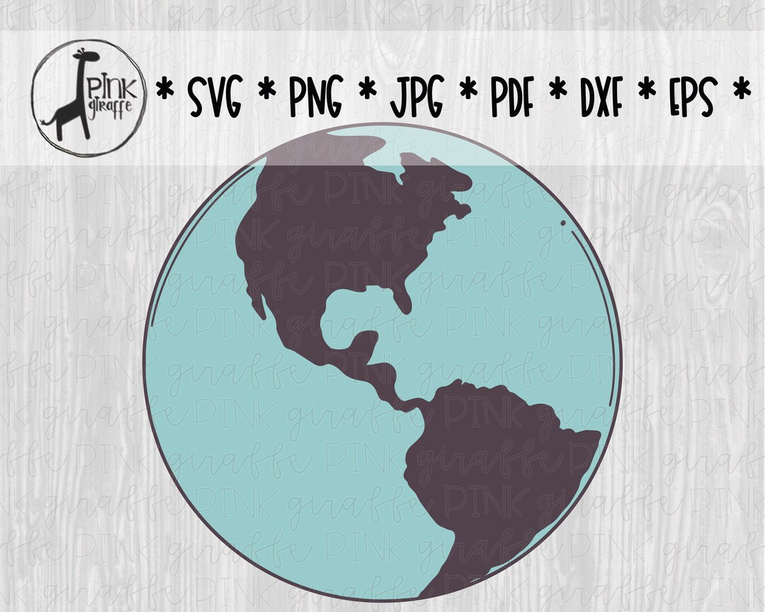 Western Hemisphere World Cutfile for Silhouette, Cricut, Scrapbook, SVG ...