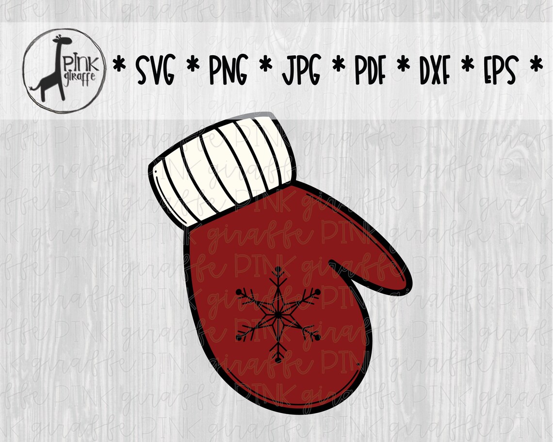 Mitten Cutfile Clipart for Silhouette, Cricut, Scrapbook, Mitten SVG ...
