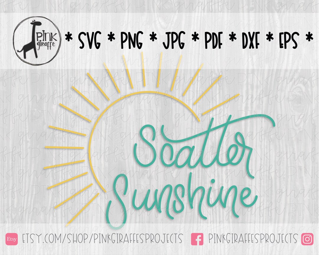 Scatter Sunshine Hymn Hand-lettered Cut File for Silhouette, Cricut ...