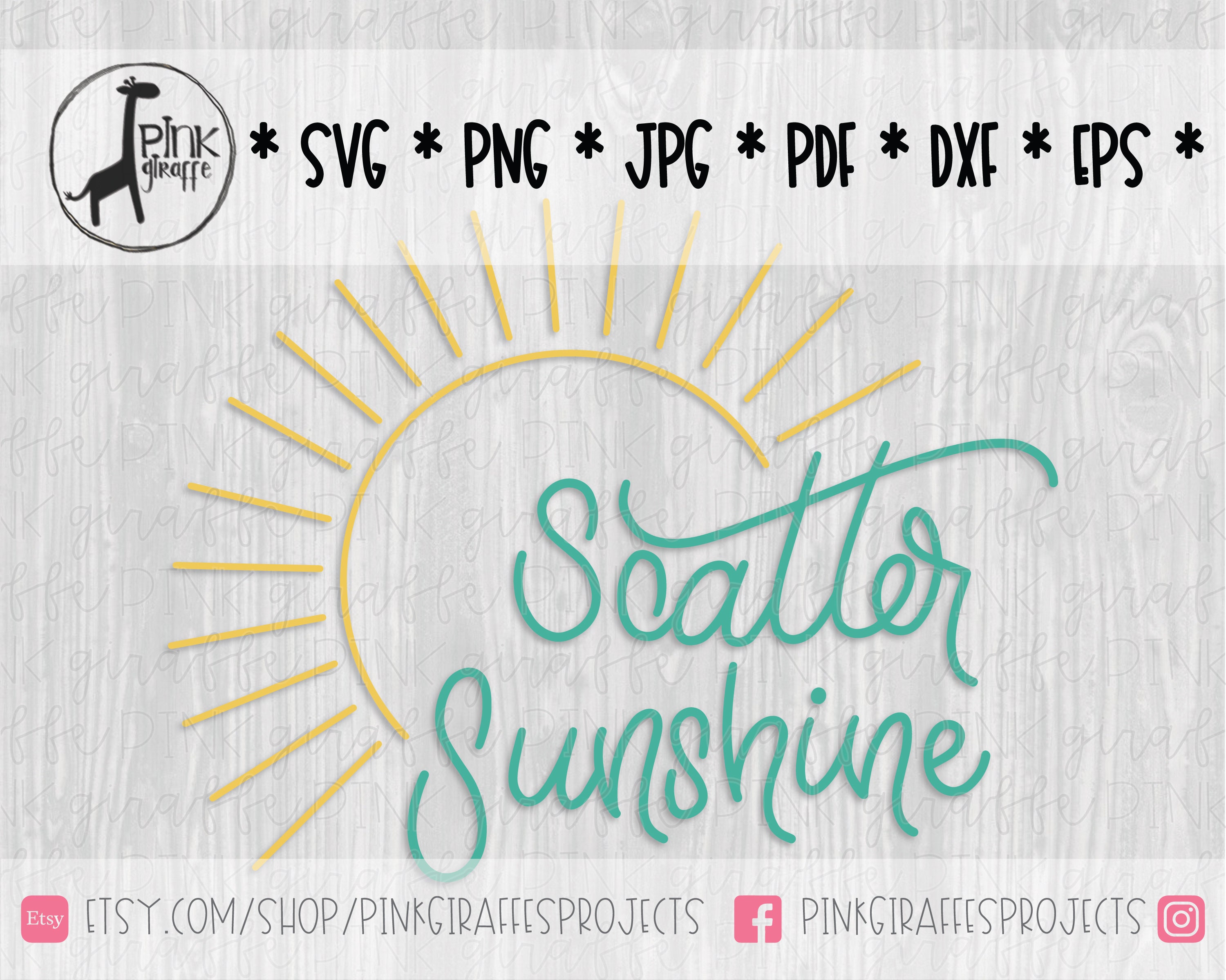Scatter Sunshine Hymn Hand-lettered Cut File for Silhouette - Etsy