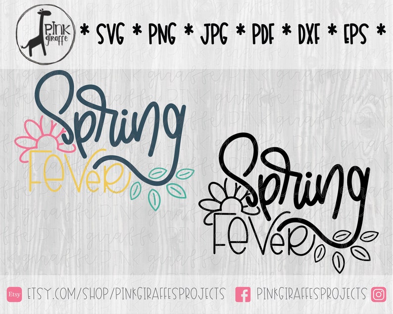 Spring Fever SVG - Spring PNG for Sublimation - Hand Lettered Spring ...