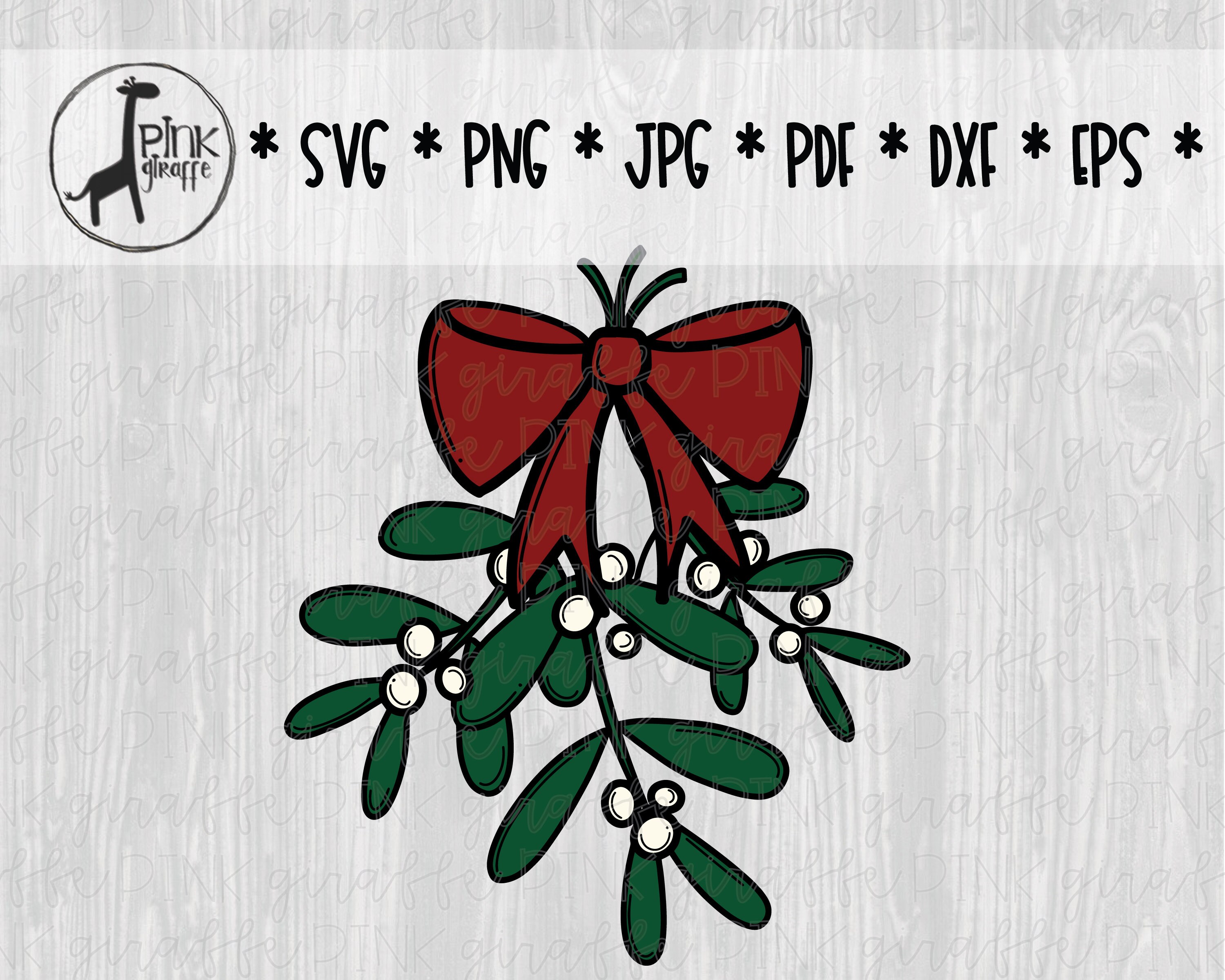 Mistletoe Cutfile for Silhouette, Cricut, Scrapbook, Mistletoe SVG ...
