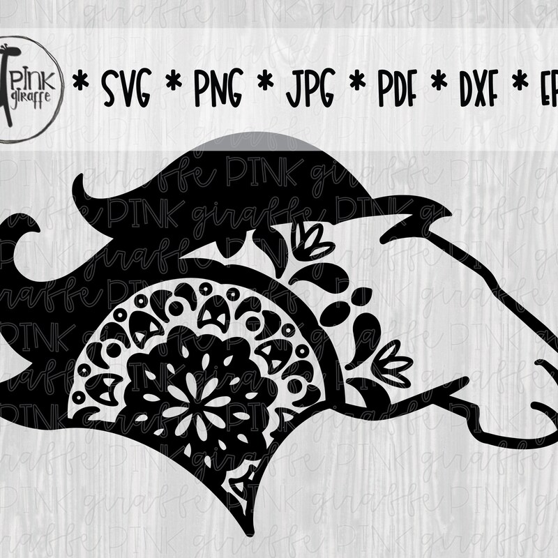 Mustang Mandala Svg - Etsy
