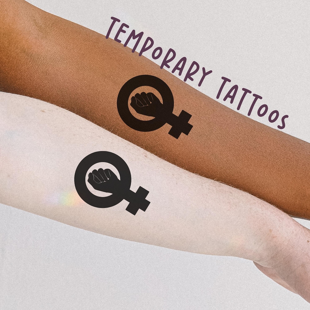 Power Fist Female Symbol Temporary Tattoos for Protests Marches Rallies ...