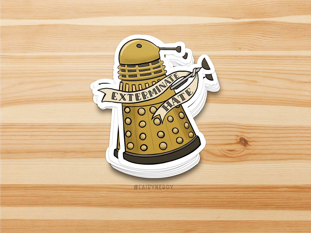 Doctor Who Stickers, Doctor Who Fan Gift, Dalek Sticker Decal, Positive ...