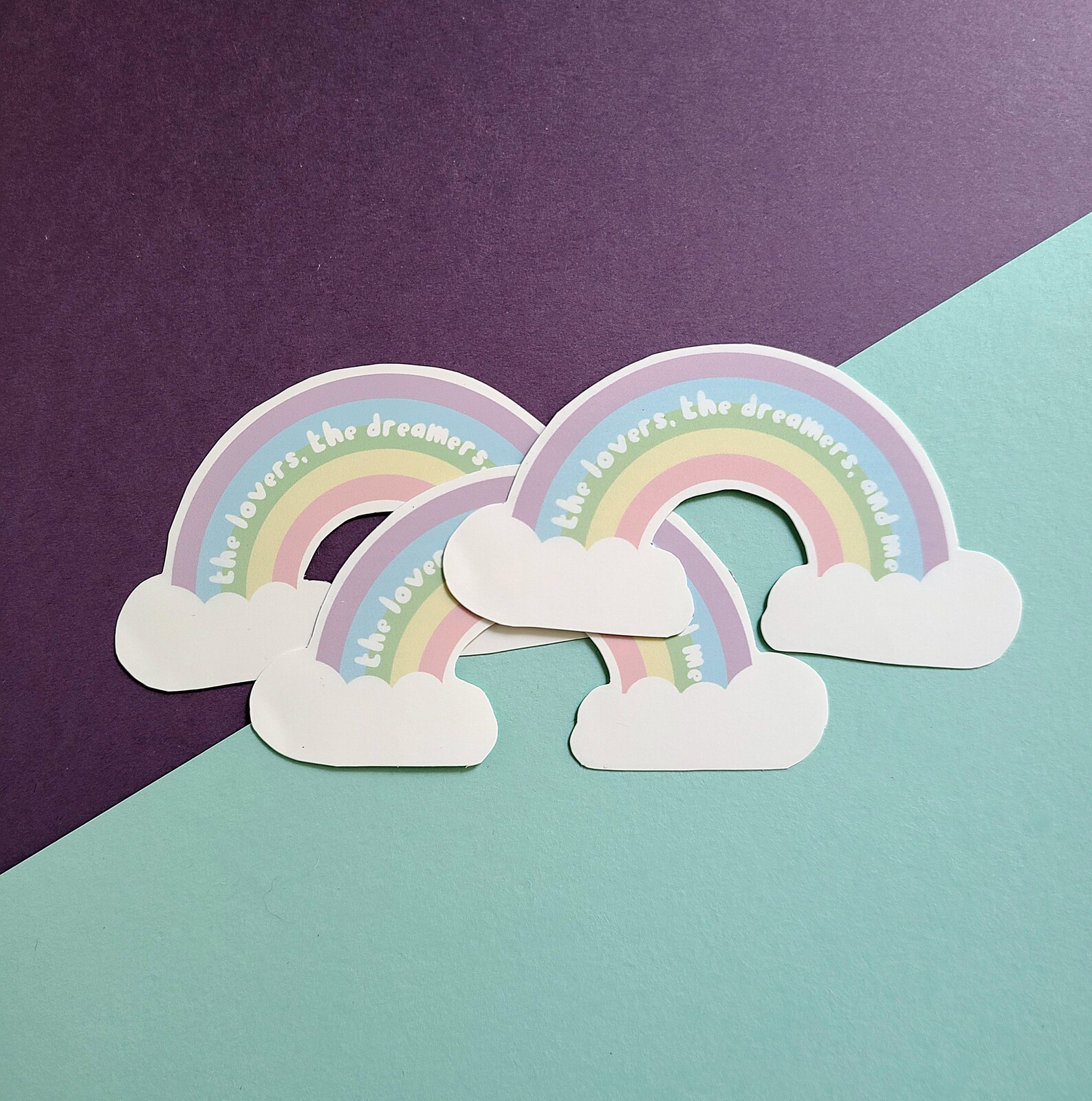 Pastel Rainbow Stickers for Kids Rainbow Connection Sticker - Etsy