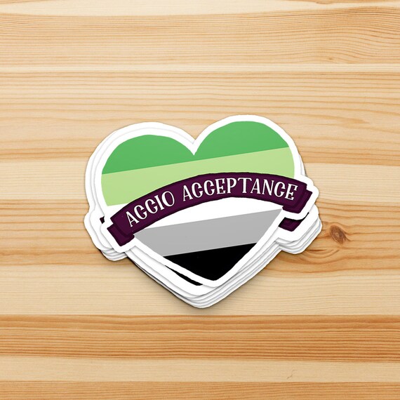 aro pride sticker 2 rainbow vinyl sticker aromantic pride flag sticker ...