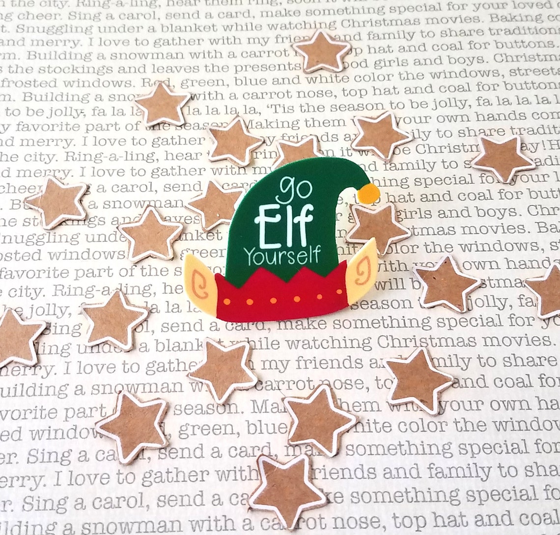Christmas Pins Go Elf Yourself Christmas Pin Elf Hat Elf - Etsy