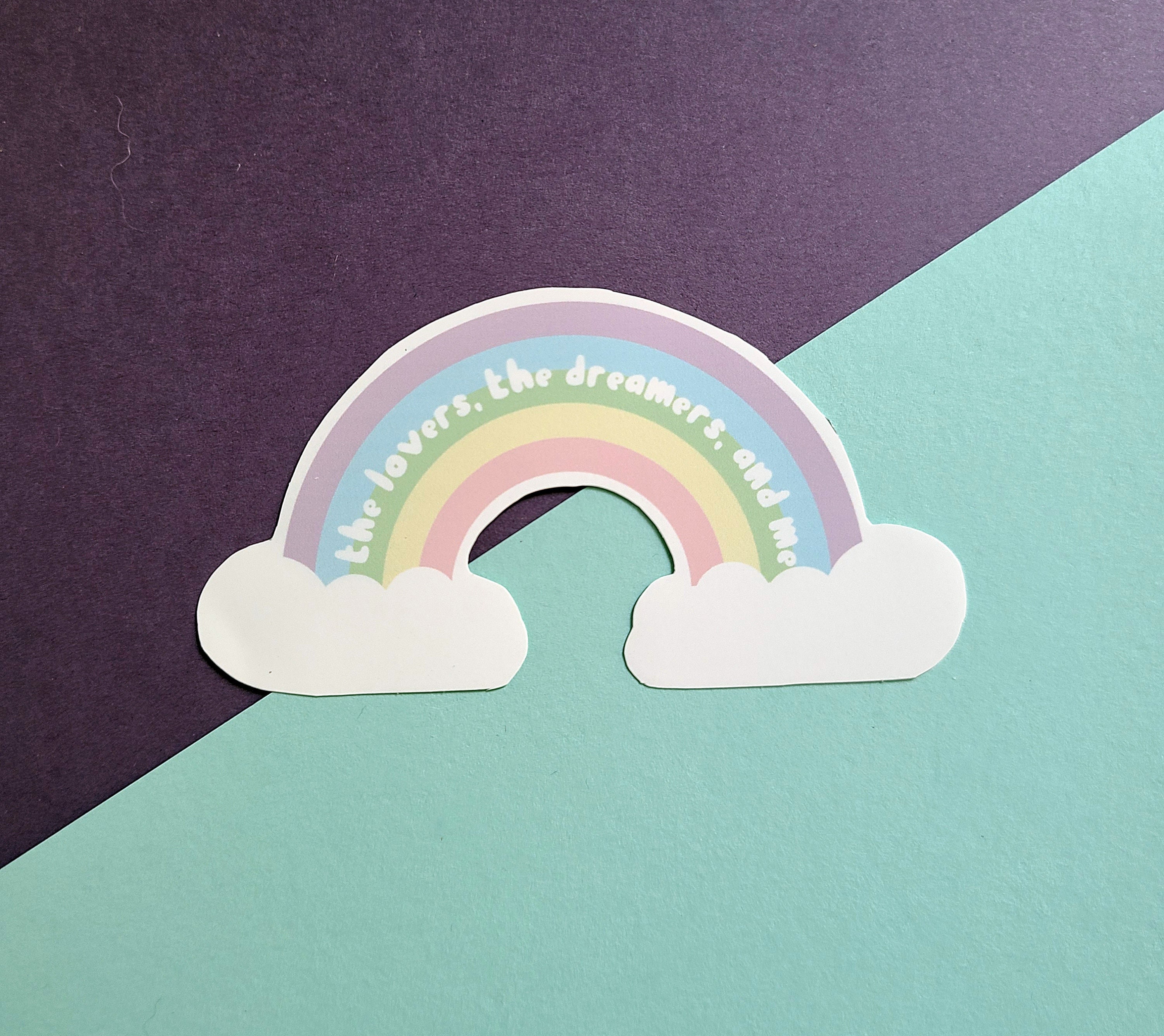 Pastel Rainbow Stickers for Kids Rainbow Connection Sticker - Etsy