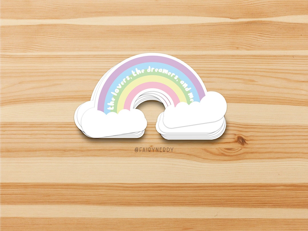 Pastel Rainbow Stickers for Kids, Rainbow Connection Sticker, Cute ...