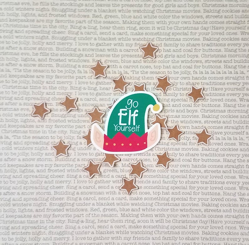 Go Elf Yourself Sticker | Elf Yourself Sticker | Elf Hat | Elf Ears ...