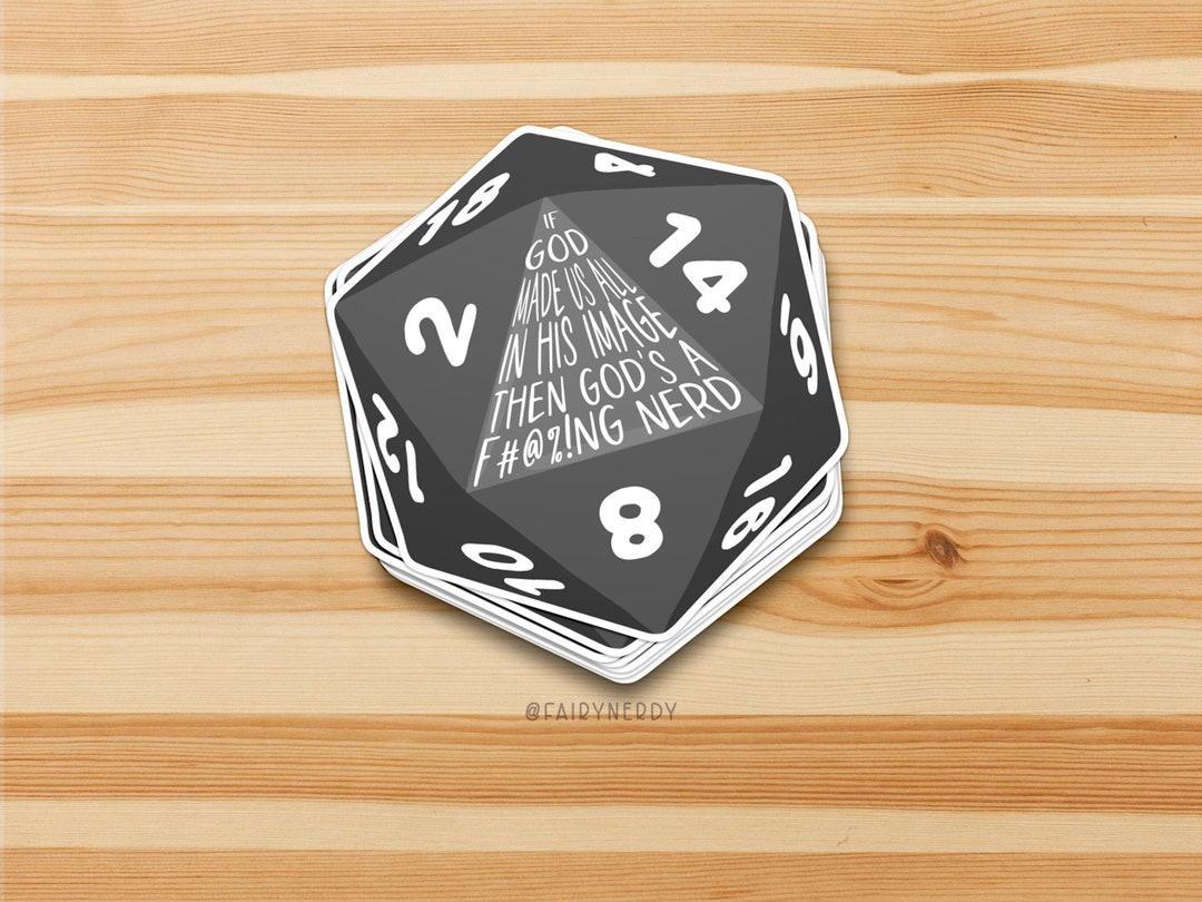 Dnd Dice Stickers, Dnd Stickers, TTRPG Sticker, D20 Sticker, Funny Dnd ...