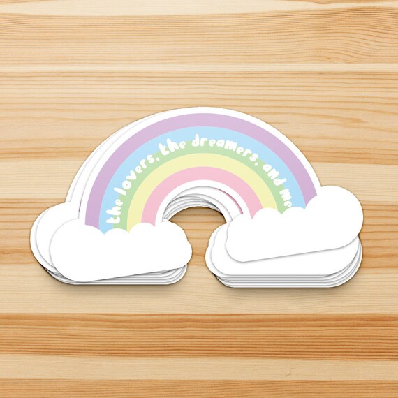 Pastel Rainbow Stickers for Kids Rainbow Connection Sticker - Etsy