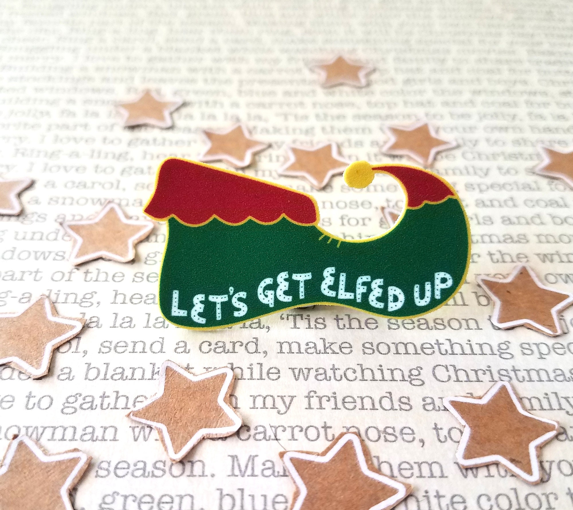 Christmas Pins Let's Get Elfed up Christmas Pin Elf - Etsy