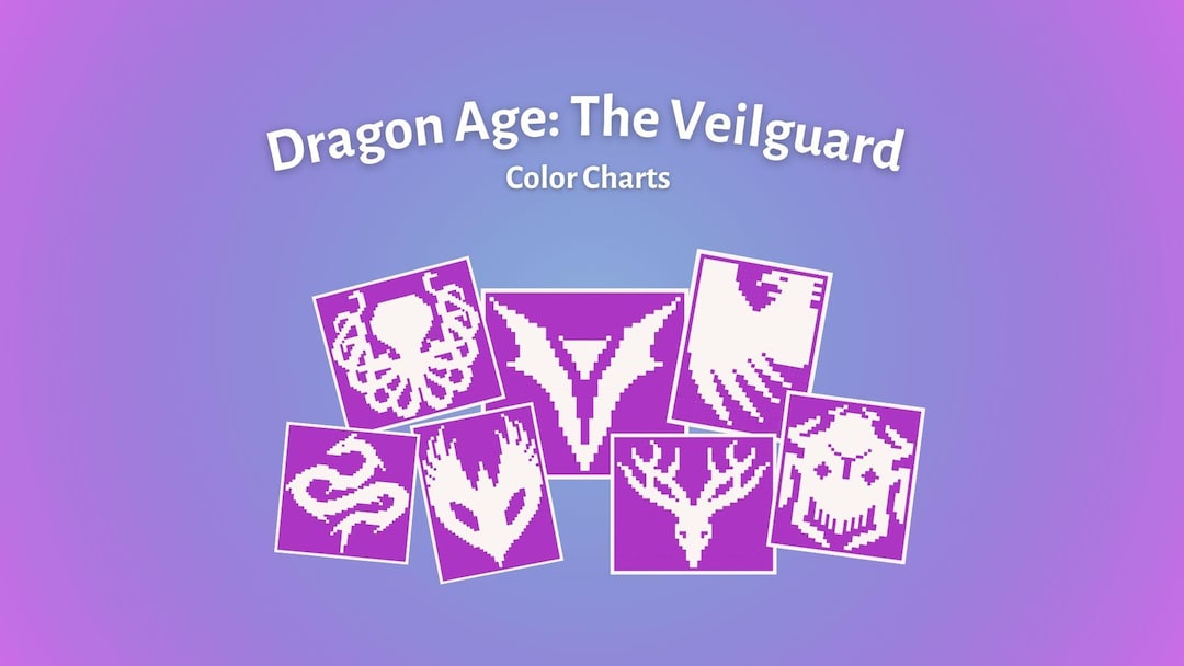 Dragon Age: the Veilguard Faction Symbols Colorwork Crochet Knitting ...