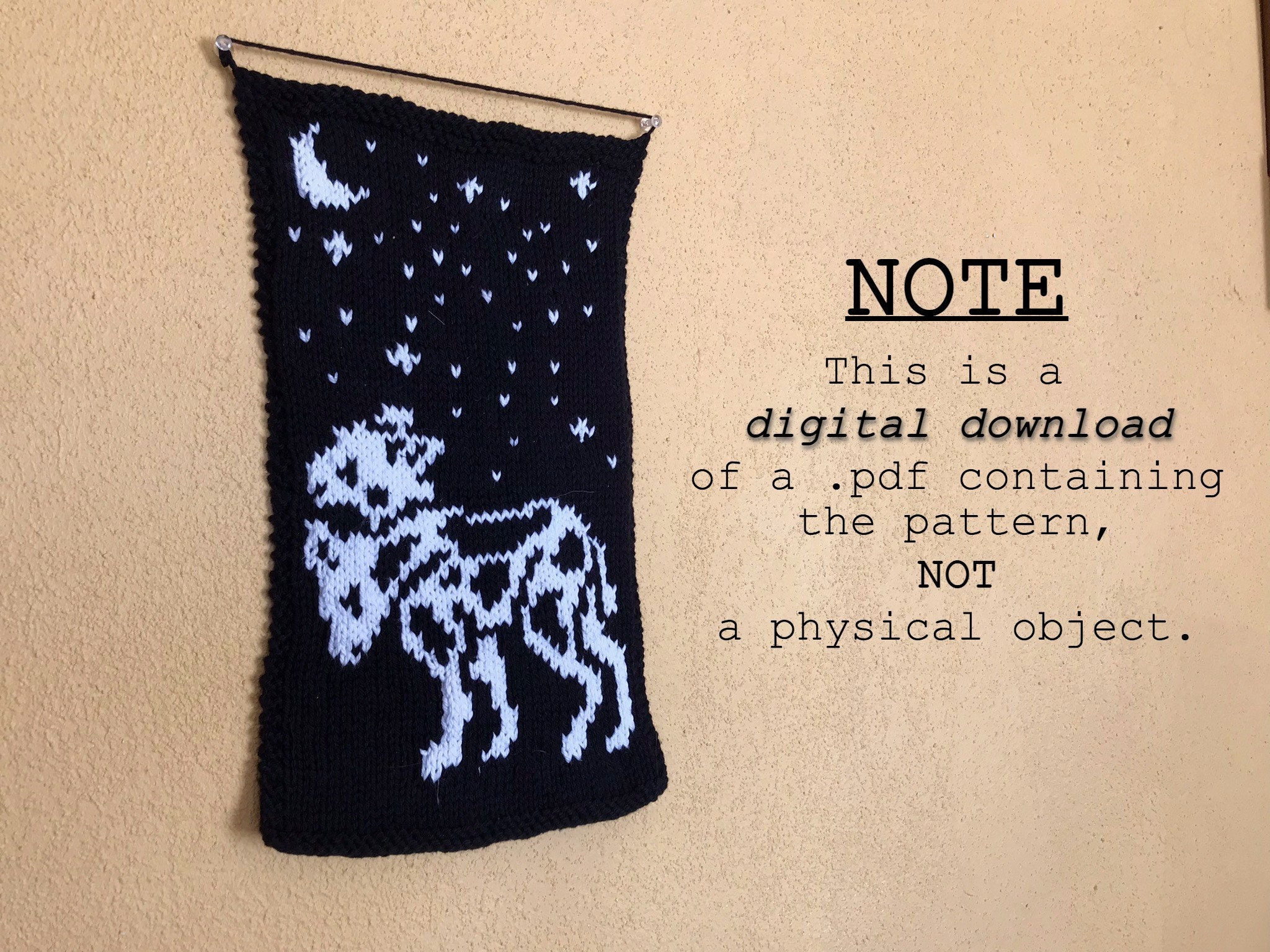 Two-headed Calf Knitted Wall Hanging, Intarsia Knitting Pattern - Etsy