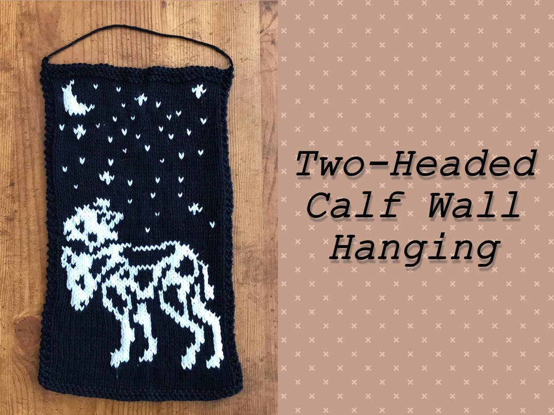 Two-headed Calf Knitted Wall Hanging, Intarsia Knitting Pattern - Etsy