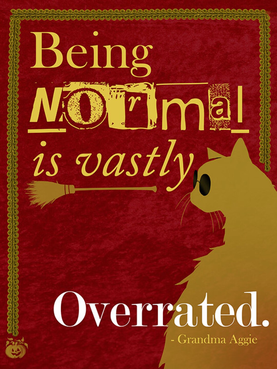 Halloweentown Poster Being Normal is Vastly Overrated Aggie Cromwell - Etsy
