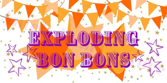 Exploding Bon Bons Candy Label Digital File Wizarding - Etsy