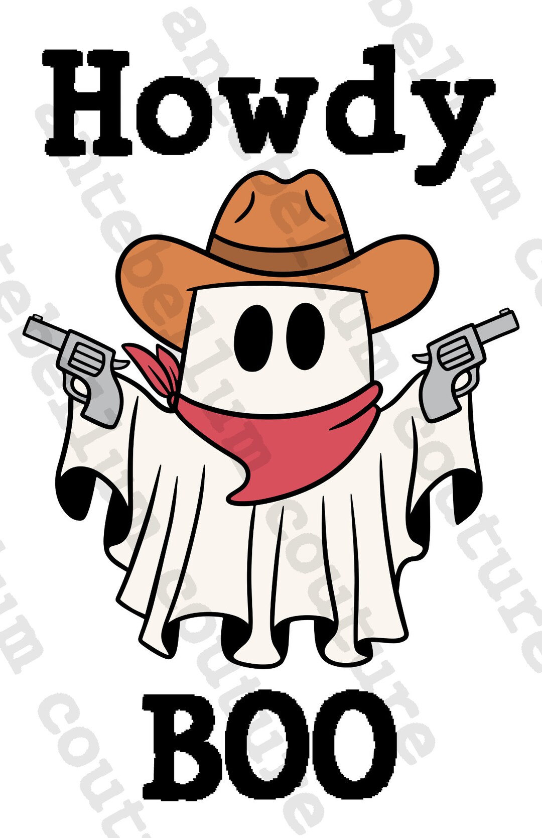 Howdy Boo, Cowboy Ghost, Ghoul, Halloween, Png Sublimation Design ...