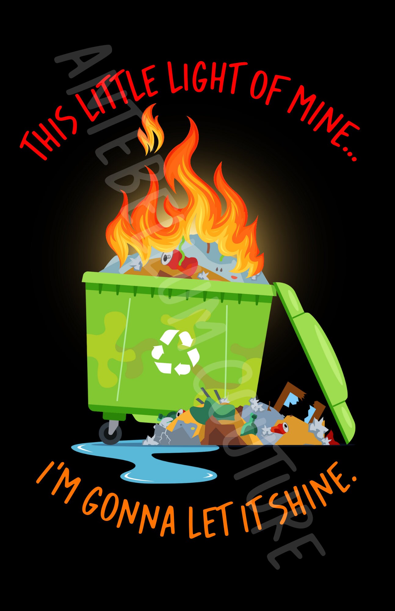 Dumpster Fire This Little Light of Mine Tshirt Graphic Digital Download ...