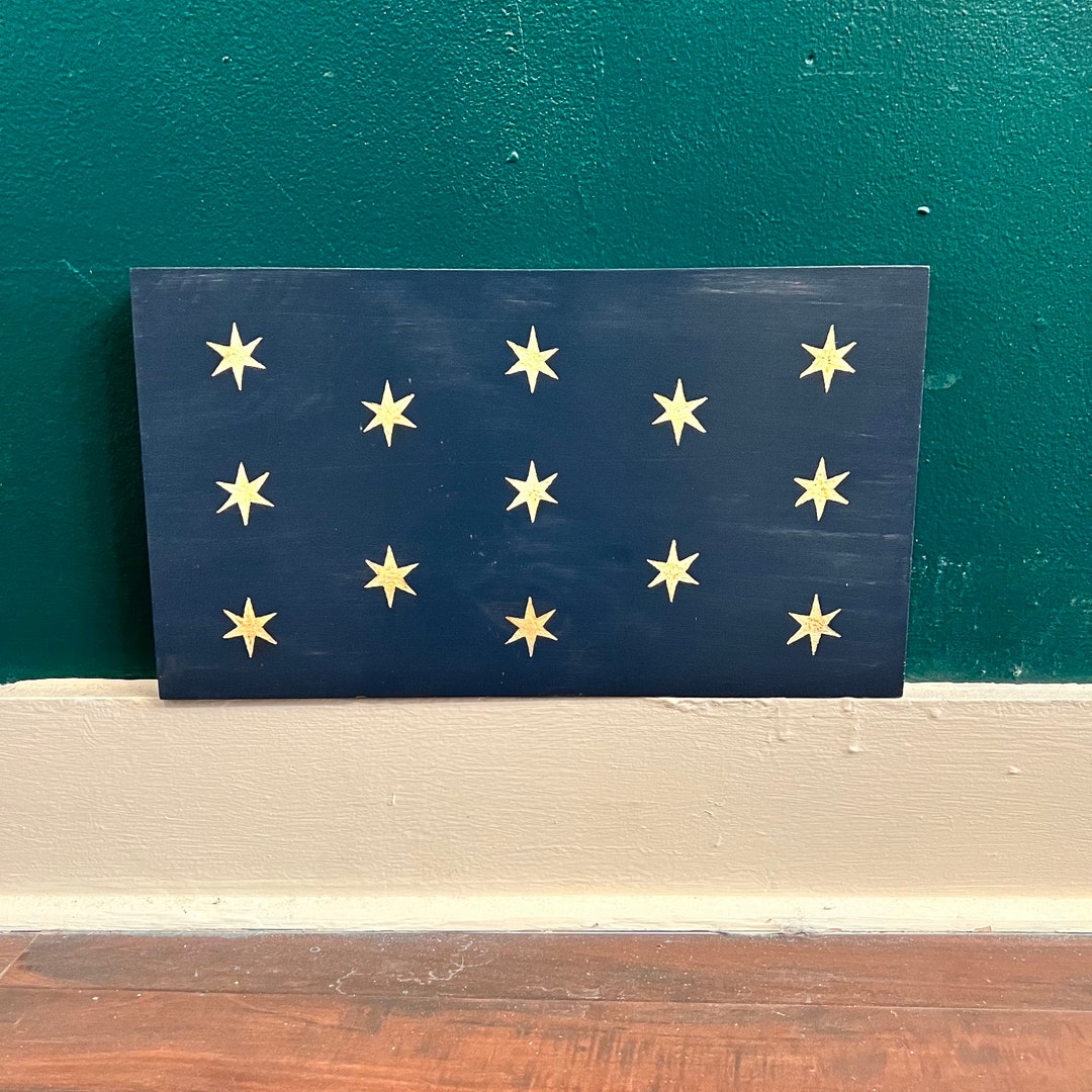 George Washington Standard Wooden Flag by Emerald Flag - Etsy