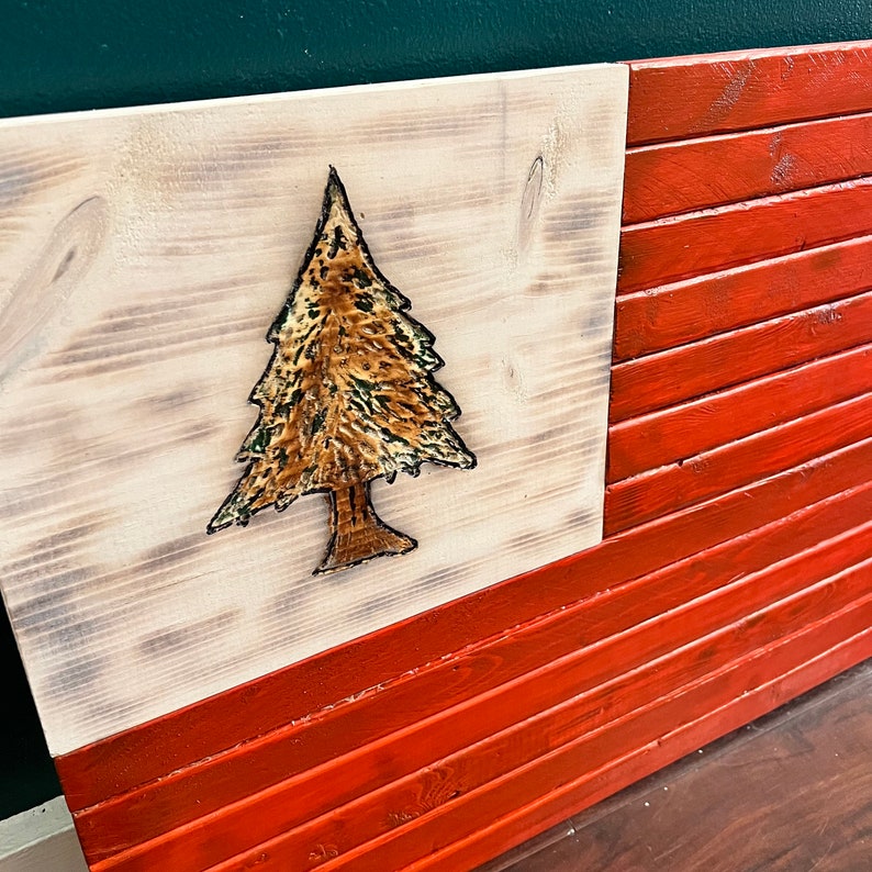 Continental Wooden Flag by Emerald Flags - Etsy
