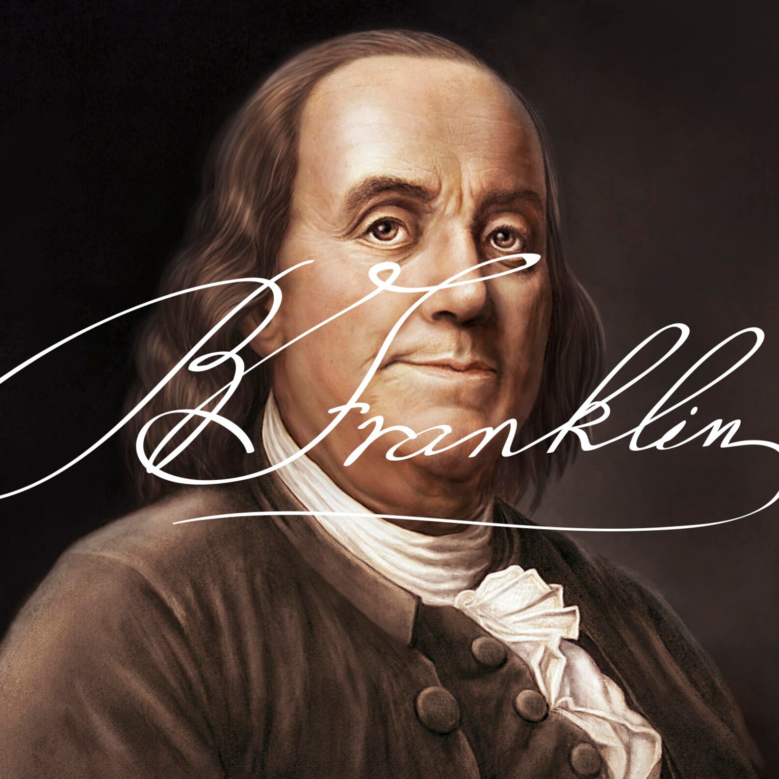 Benjamin Franklin Signature Sticker | Etsy