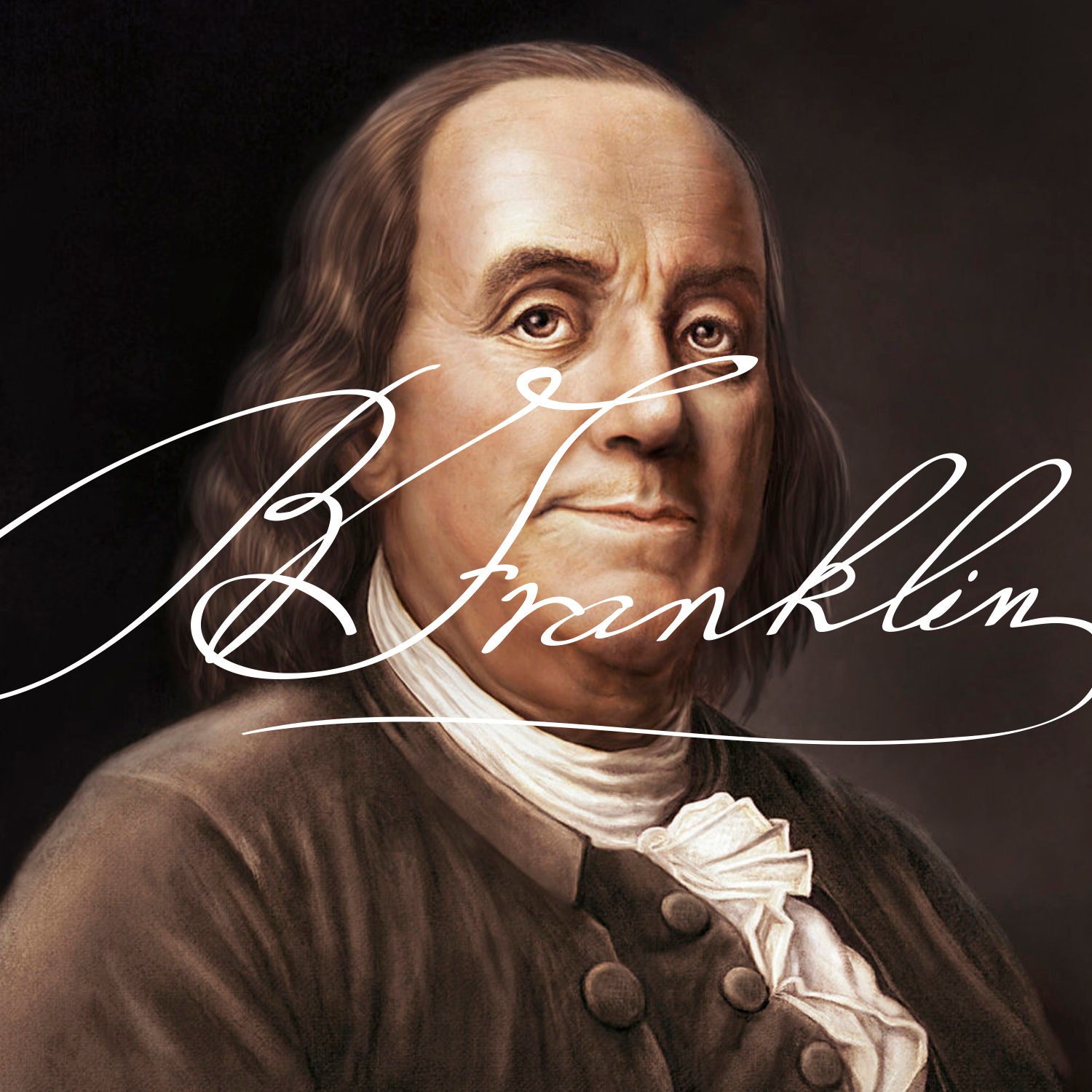 Benjamin Franklin Signature Sticker | Etsy