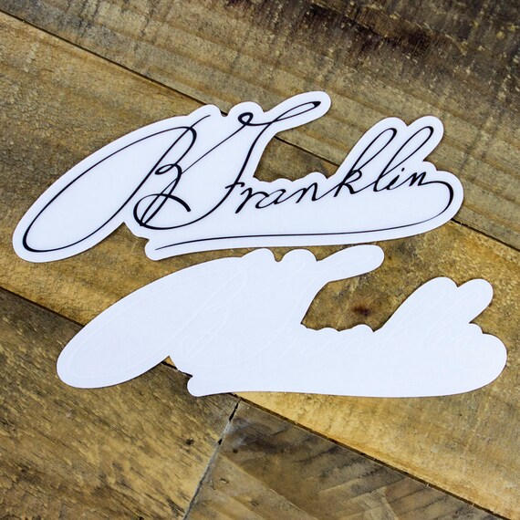 Drawing & Illustration Benjamin Franklin Signature Sticker Art ...