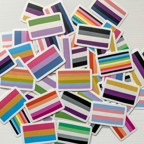LGBT Pride Sticker LGBT Pride Stickers LGBT Progress Flag - Etsy