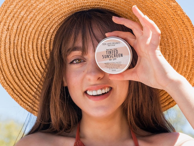 Tinted Vegan Mineral Sunscreen | Reef-safe, Plant-based SPF 30+ - Etsy