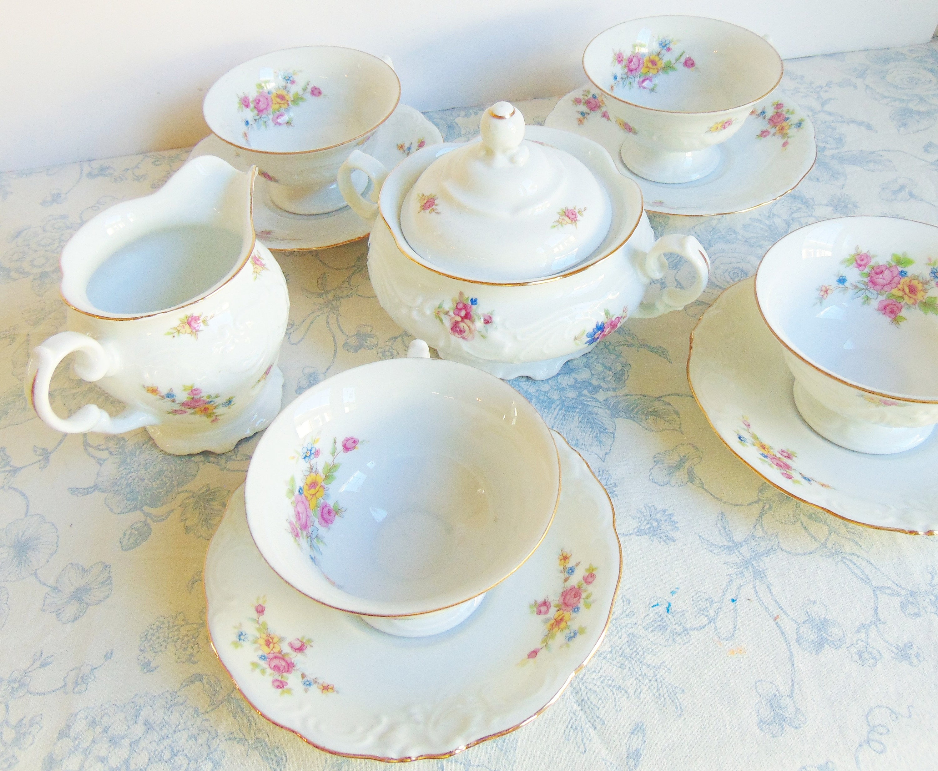 Wawel vavel Poland Tea Cups & Saucers Set of 10 Plus Creamer - Etsy
