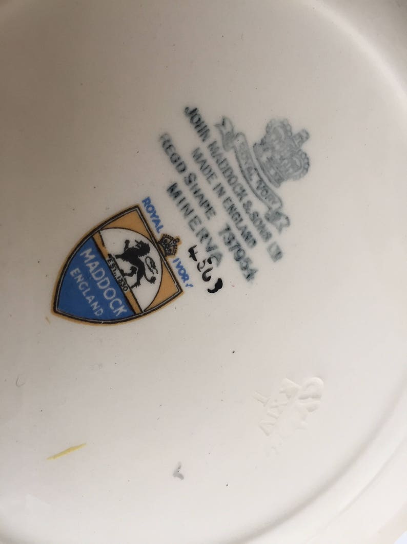 John Maddock & Sons Ltd Royal Ivory Circa 1927 Fine China Minerva ...