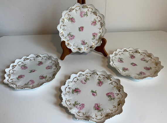 Mz Austria MZ Austria Oblong China Dish With Hand Painted Roses And