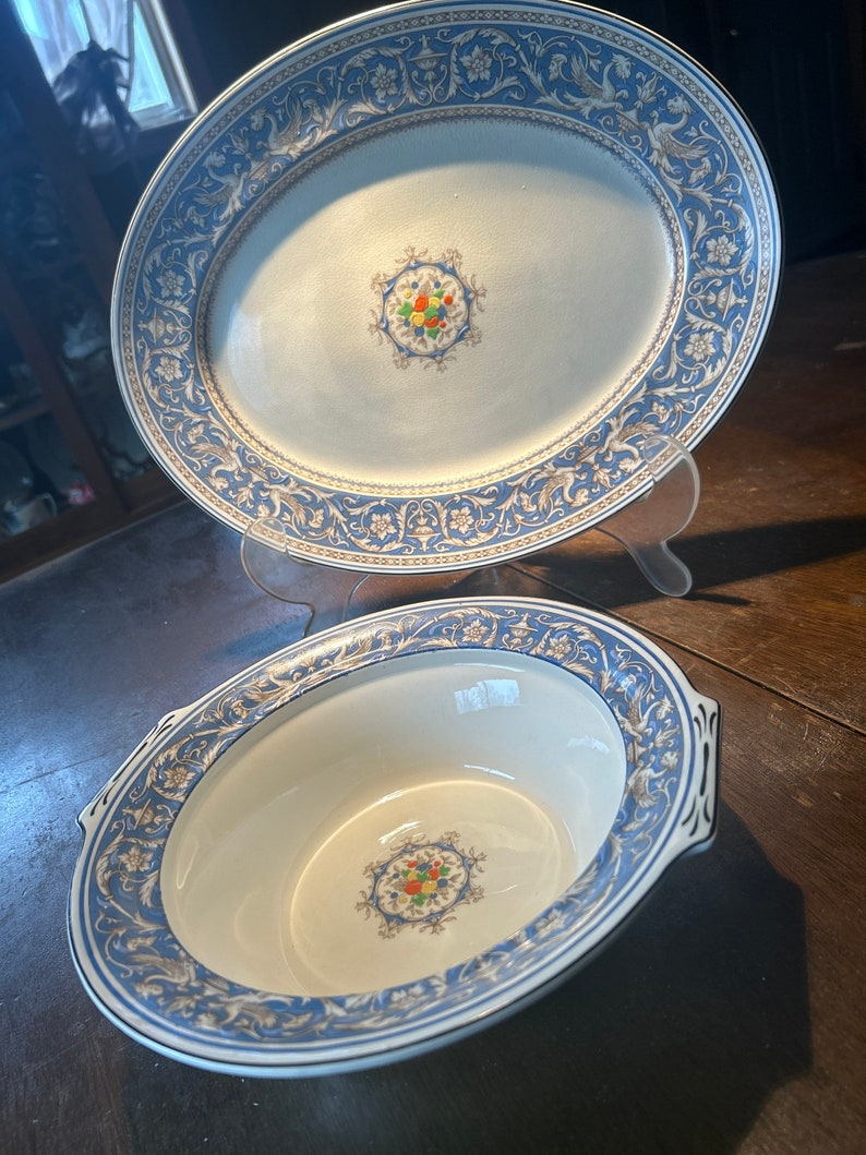 Myott Staffordshire Serving Platter & Matching Bowl England Medici Reg ...